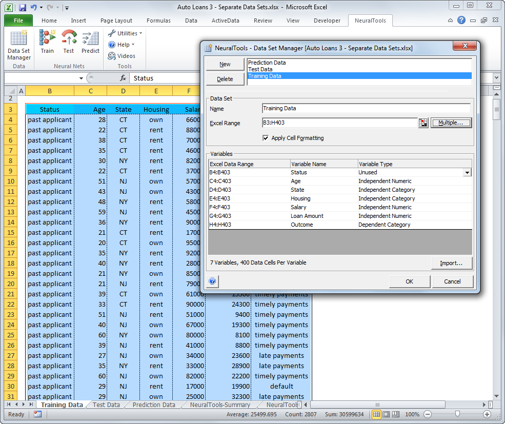 Neural Excel Use Of Excel Sheets In Ann Artificial Neural Network
